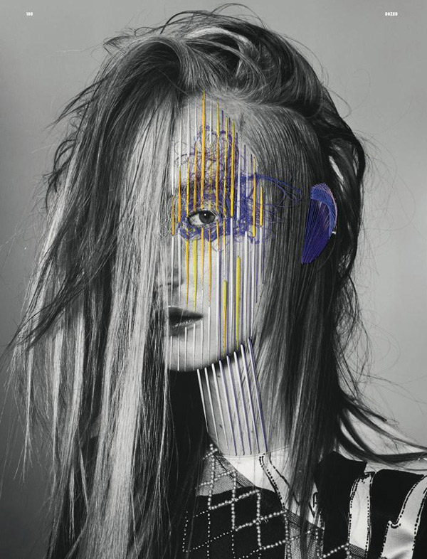 ชื่นชมกับงานปัก Cross-stitched fashion ads by Inge Jacobsen