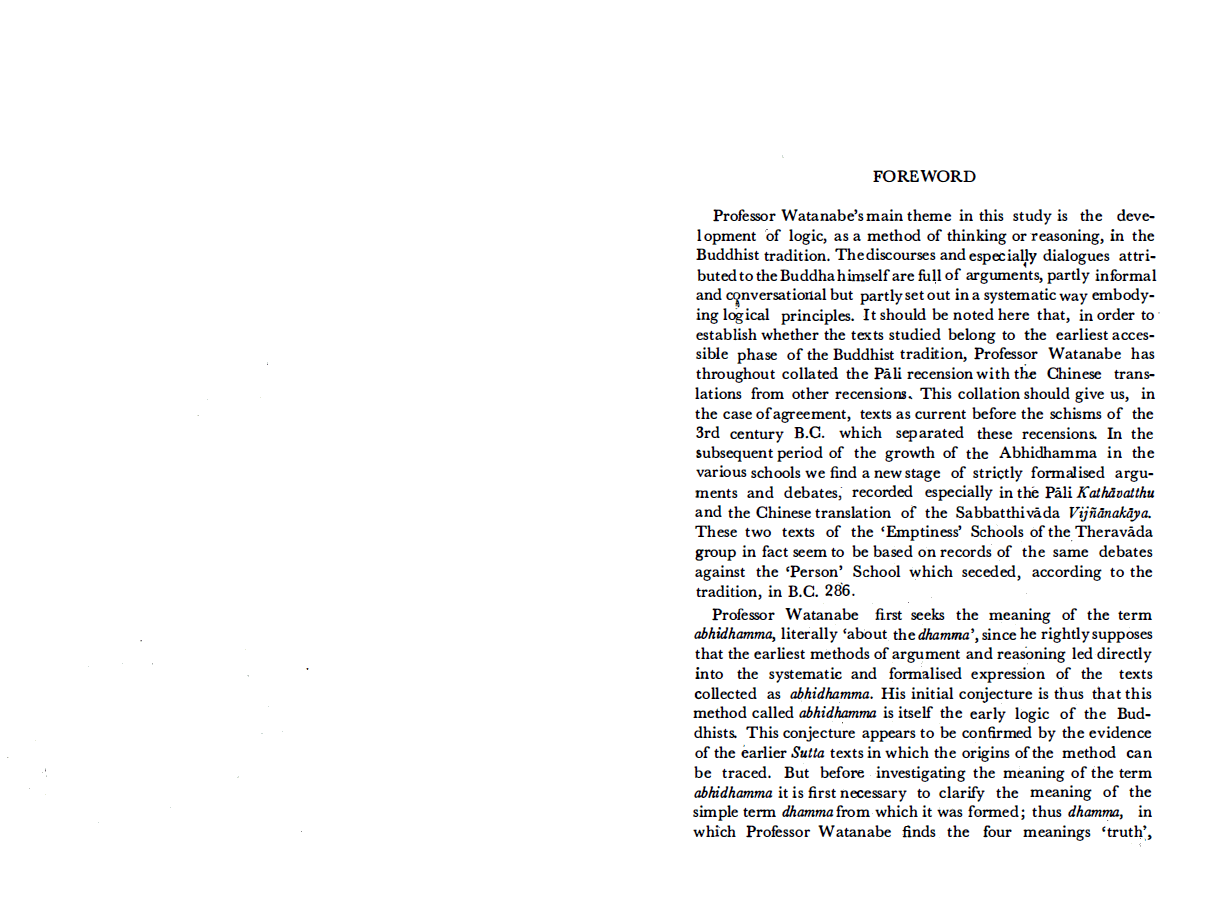 Philosophy and Its Development in the Nikayas and Abhidhamma