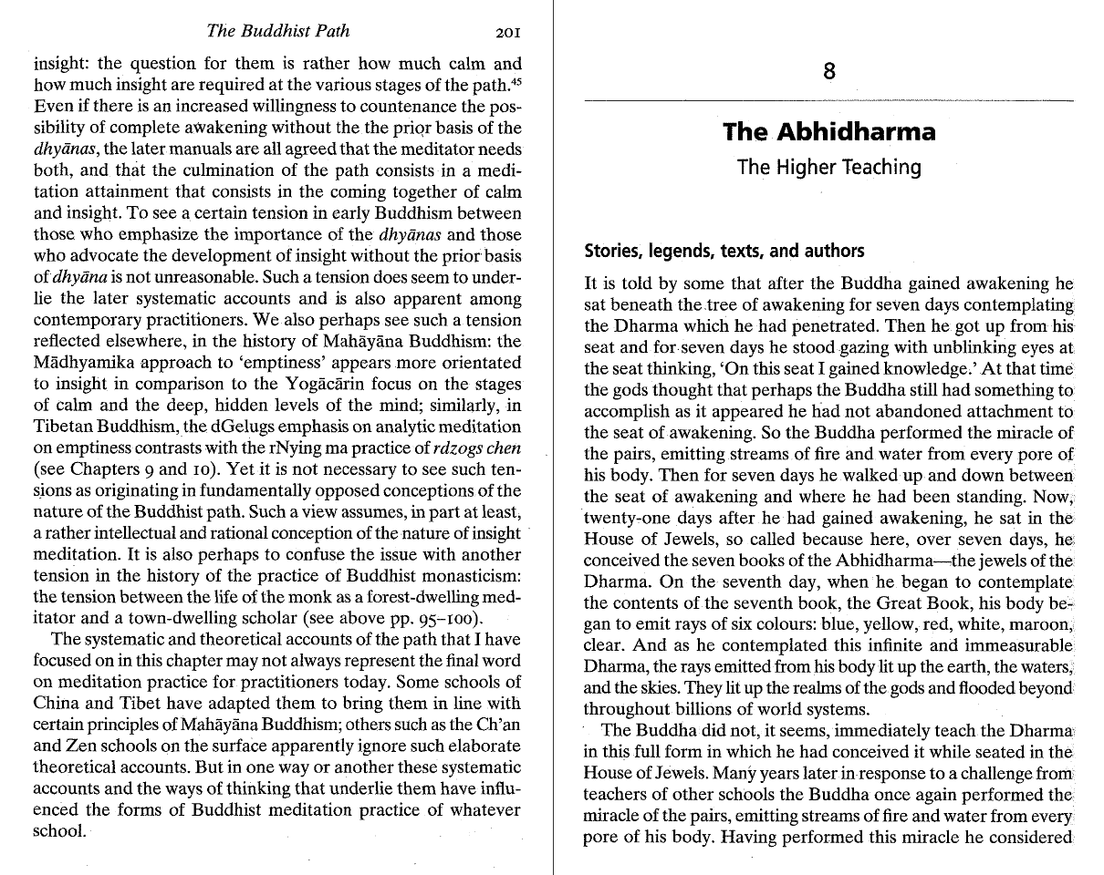 The Abhidharma : The Higher Teaching