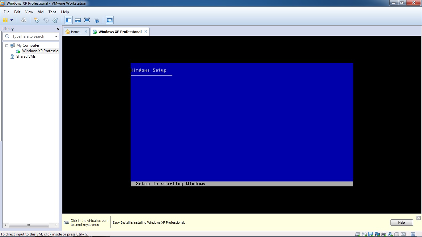 ติดตั้ง Windows Xp บน VMware
