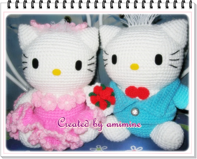 ตุ๊กตาถัก...คิตตี้แต่งงานคู่แรก...