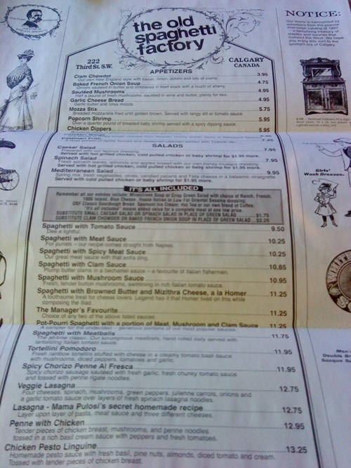 เดินเล่น ชิล ชิล ไปชิมอาหารที่ The old spaghetti factory @ Calgary