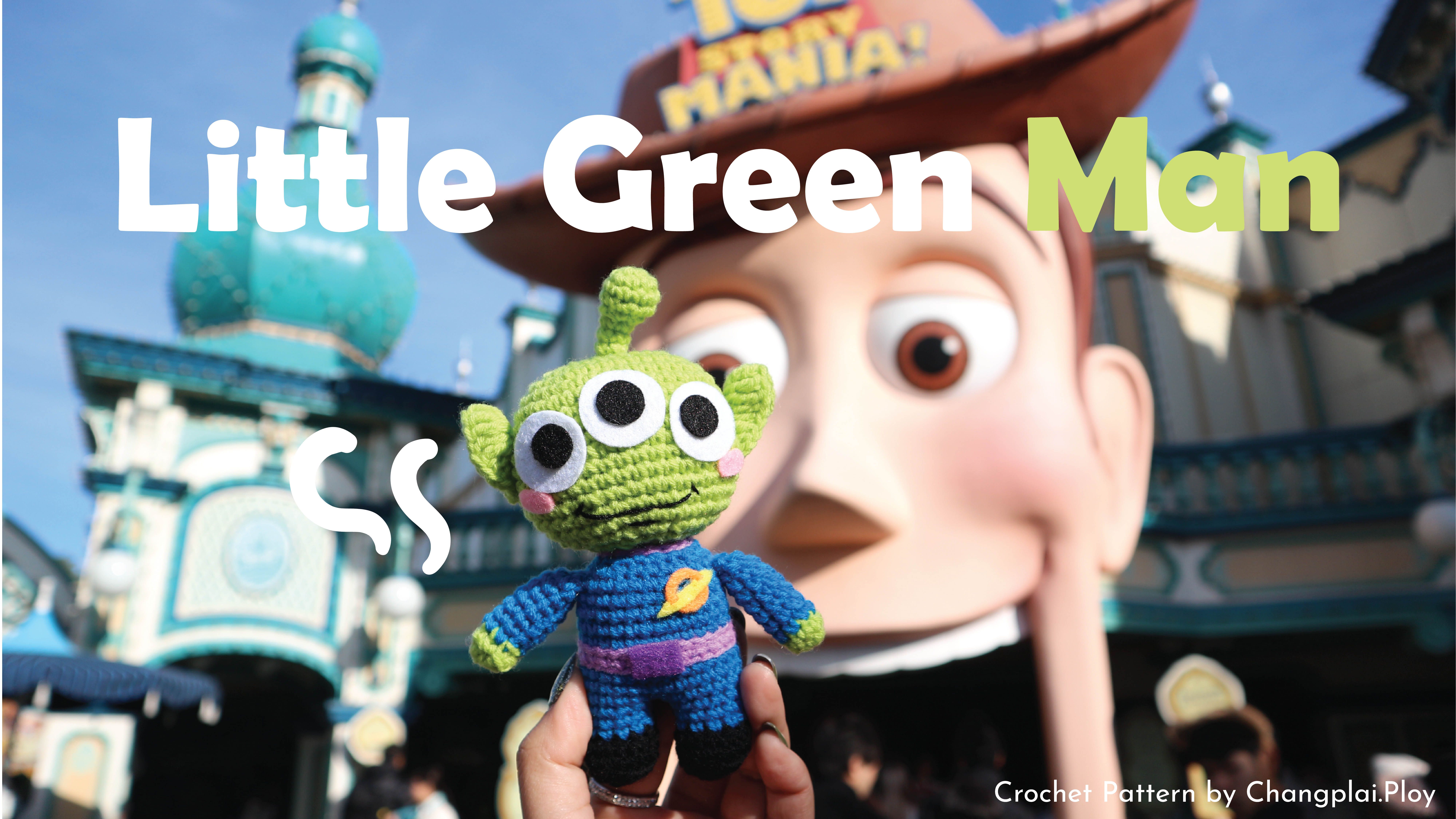 Little Green Man (Alien) Amigurumi Pattern [Crochet-Eng ver.]