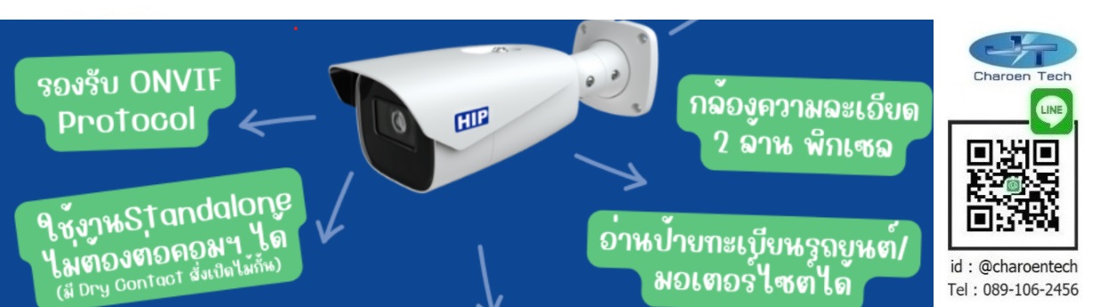 กล้องอ่านป้ายทะเบียน hip cmtv94