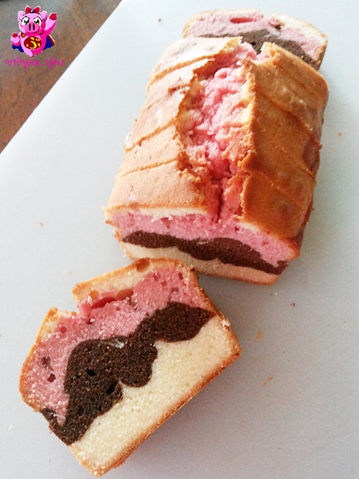 เค้กสีสวยหวานแหว๋วเหมาะกับเดือนแห่งความรัก Neapolitan Loaf