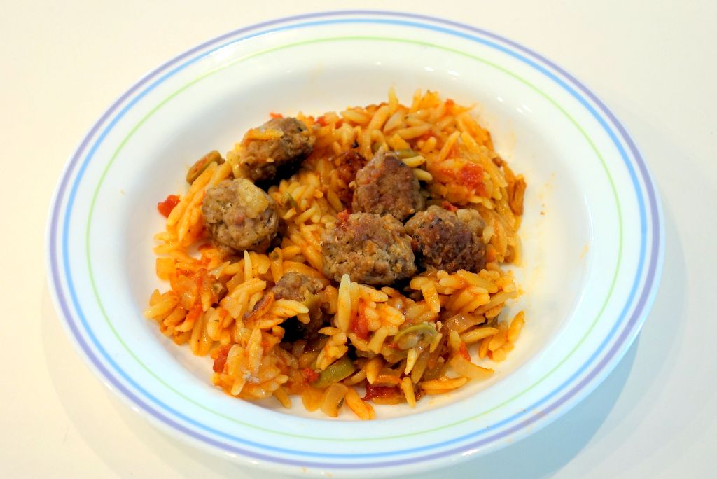 พาสตาเมล็ดข้าวไส้กรอกอิตาเลียน (Risoni Italian Sausage)