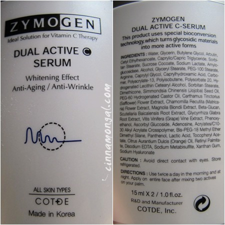 Bloggang.com : CinnamonGal : SkinCare Review :Zymogen Dual Active C ...