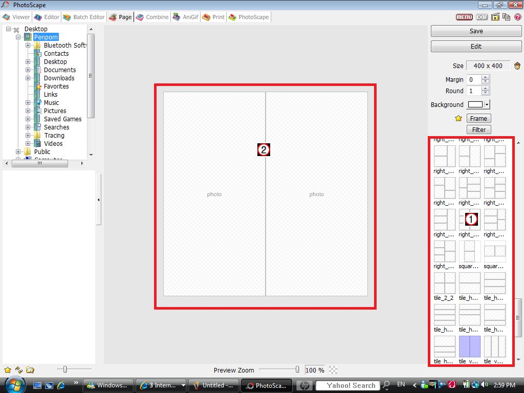 Page Frame with PhotoScape