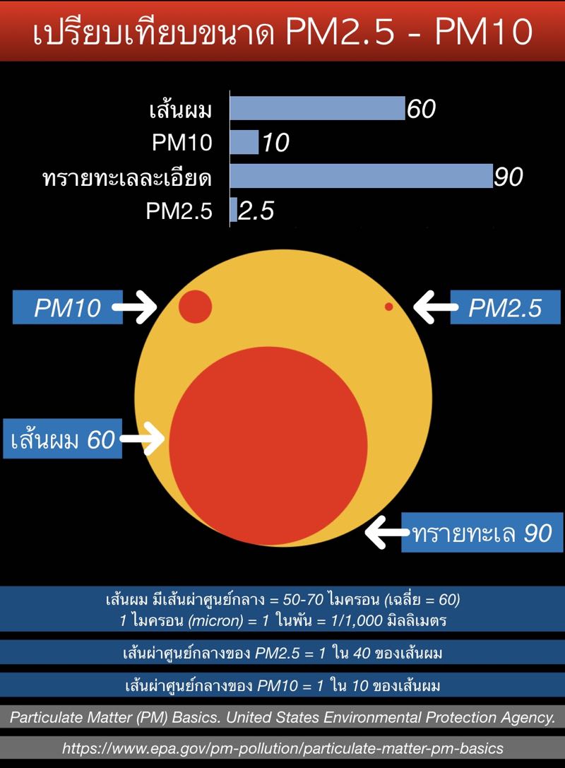PM2.5 ต่างจาก PM10 อย่างไร