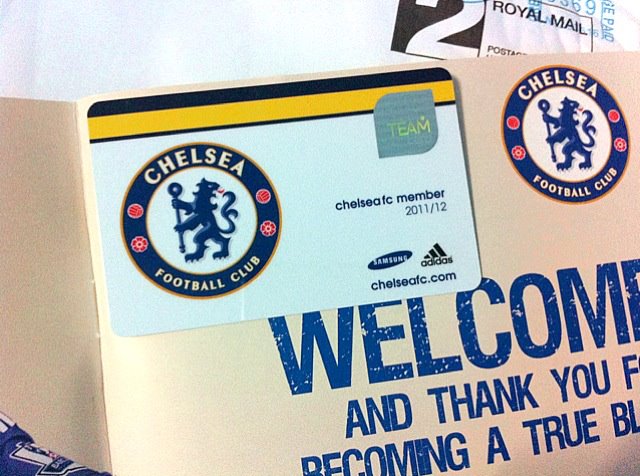 Chelsea FC International Membership card 2011/2012
