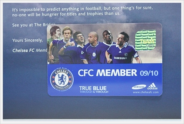 Chelsea FC Membership Card ส่งตรงจาก London