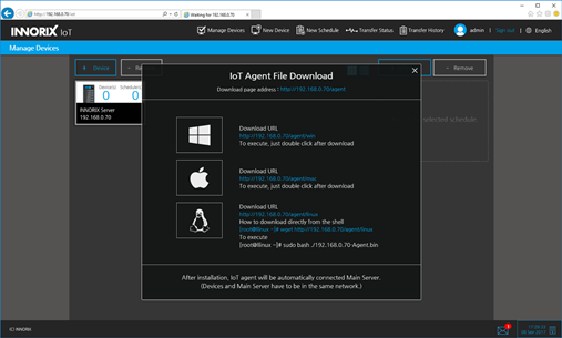 INNORIX IoT - Screenshot
