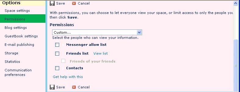 วิธีทำสเปรซ Window Live Spaces ของMSN