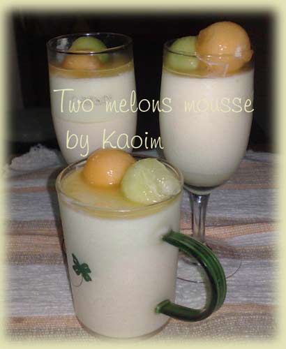 Chicken Farm Baker's Project # 29 Two Melons Mousse for Father's Day