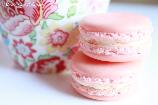 Lychee Macarons มากาฮองรสลิ้นจี่