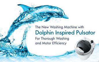 เครื่องซักผ้า Sharp พลังขจัดคราบ Dolphin Pulsator