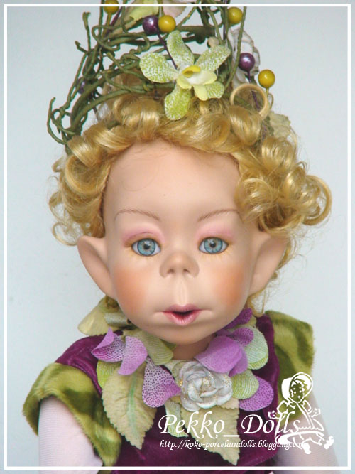 น้องภูติน้อย Purple Elf Porcelain Doll : Set 125