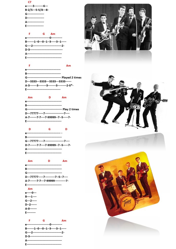 chord tab - เพลงบรรเลง - Apache - The shadows