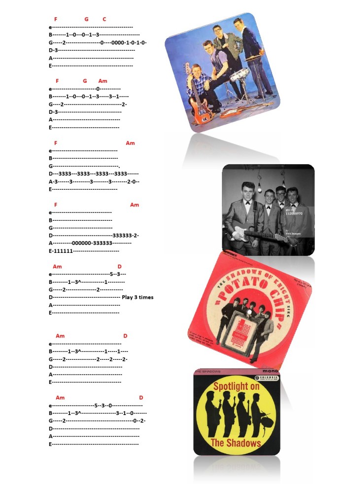 chord tab - เพลงบรรเลง - Apache - The shadows