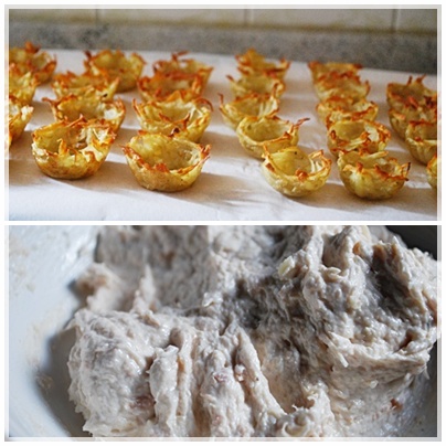 Potato nests with tuna cream chesse.... hmmm..so yummy yummy!