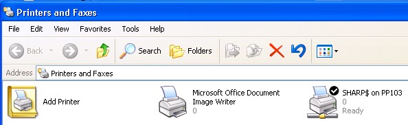 ติดตั้ง Sharp AR-123E กับวินโดวส์ต่างเวอร์ชั่นผ่านแลน
