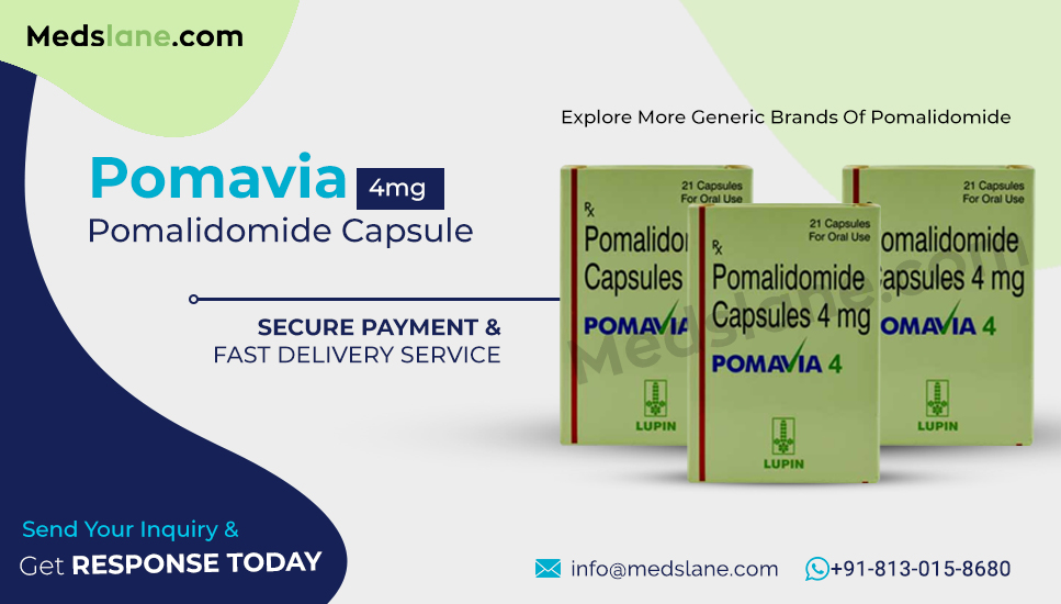 ผู้ค้าส่งและส่งออกแคปซูลทั่วไป Pomavia (Pomalidomide) 4 มก