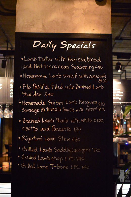 Scarlett Wine Bar & Restaurant : Special Lamb Menu