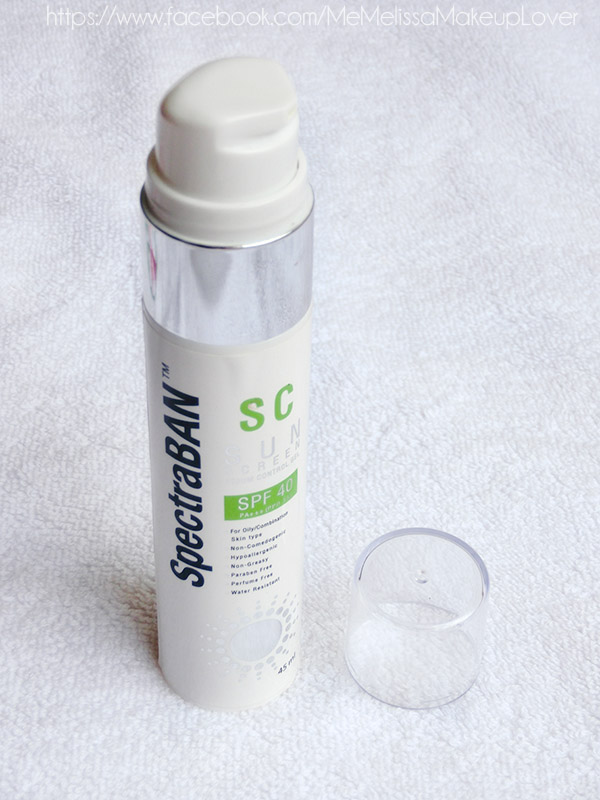 Review : SpectraBAN SC sunscreen sebum control gel SPF40 pa+++