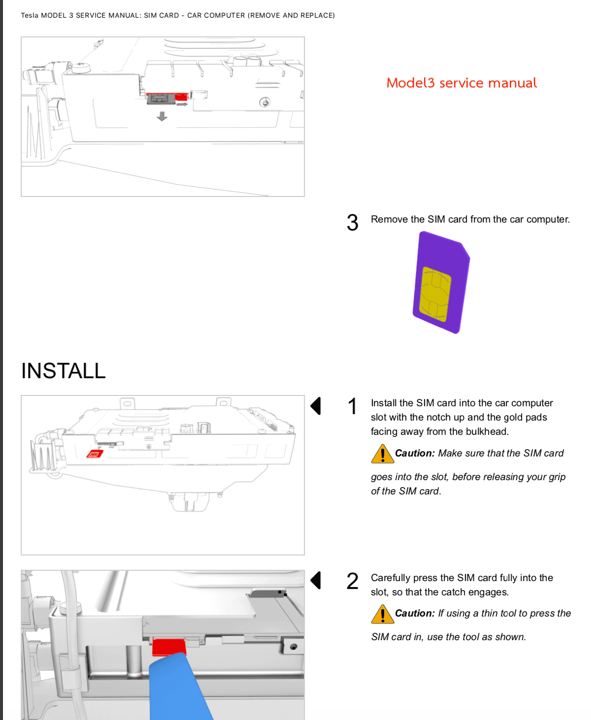 SIM card in Tesla model 3 เจอแล้วอยู่ตรงนี้