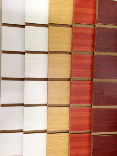 แผ่นผนังเสียบ Slatwall panels