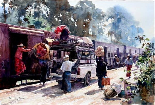 047.ทัศนศิลป์เมียนมาร์ ( Visual arts Myanmar) : ลำดับภาพที่ 209 -.236