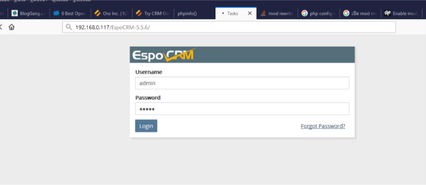 How to install EspoCRM on OSX ติดตั้ง EspoCRM บน Mac OSX