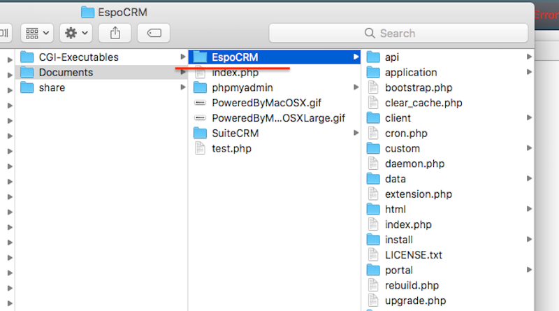 How to install EspoCRM on OSX ติดตั้ง EspoCRM บน Mac OSX