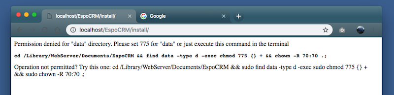 How to install EspoCRM on OSX ติดตั้ง EspoCRM บน Mac OSX