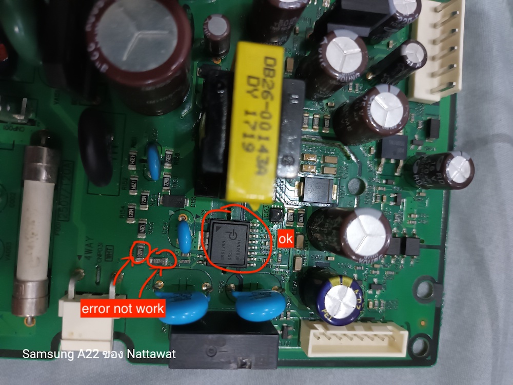 samsung error e101 power board ไฟไม่ติด (air inverter)