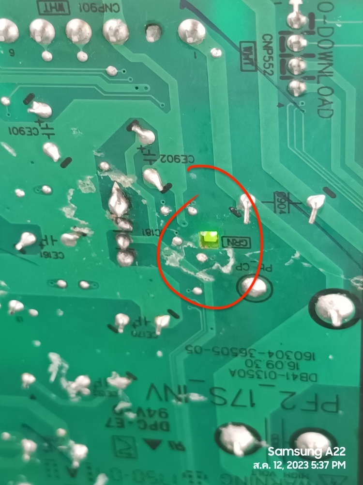 samsung error e101 power board ไฟไม่ติด (air inverter)