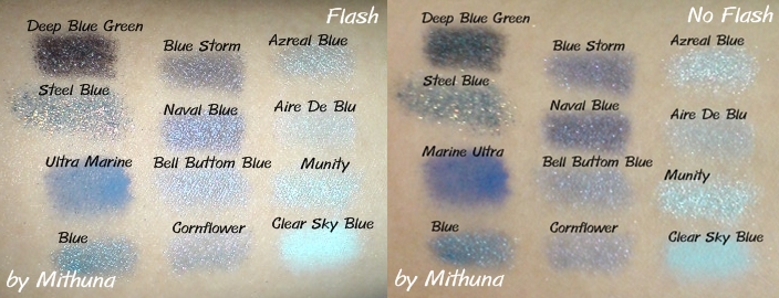 MAC Pigments Swatches ชาร์ตสีเปรียบเทียบ + แนะนำสีพิกเมนต์สำหรับมือใหม่