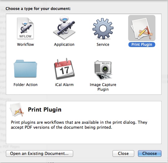 เพิ่มคำสั่ง Send To iPhoto ในเมนู Print/PDF