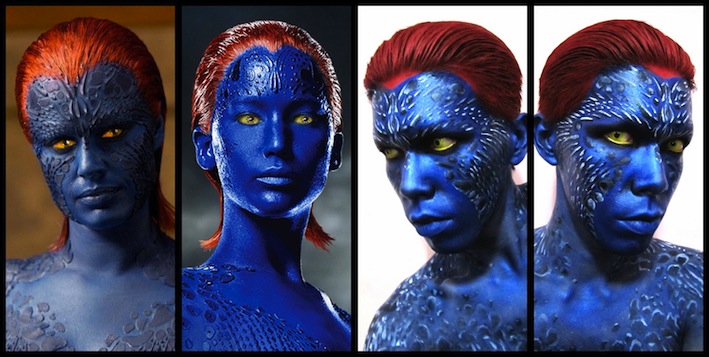 [How to] makeup transformation : มิสทีค (Mystique) X-MEN : Days of ...