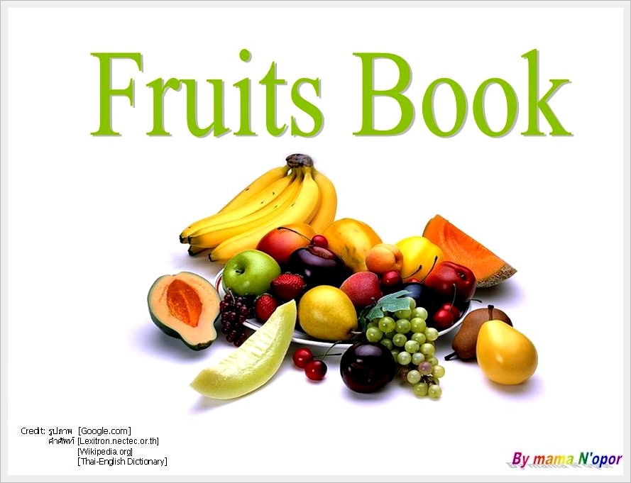 Lesson13: Fruits Book