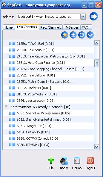 ดูทีวีผ่านเน็ต ดูบอลออนไลน์ สดสด ด้วย Sopcast