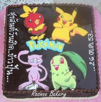 ***Pokemon Cake (Pikaju-mew-chicorita-torchic)