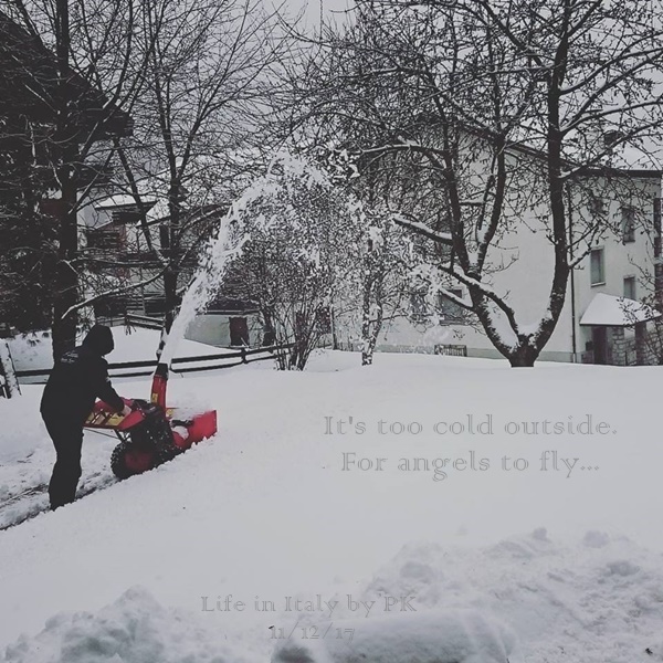 it's too cold outside.