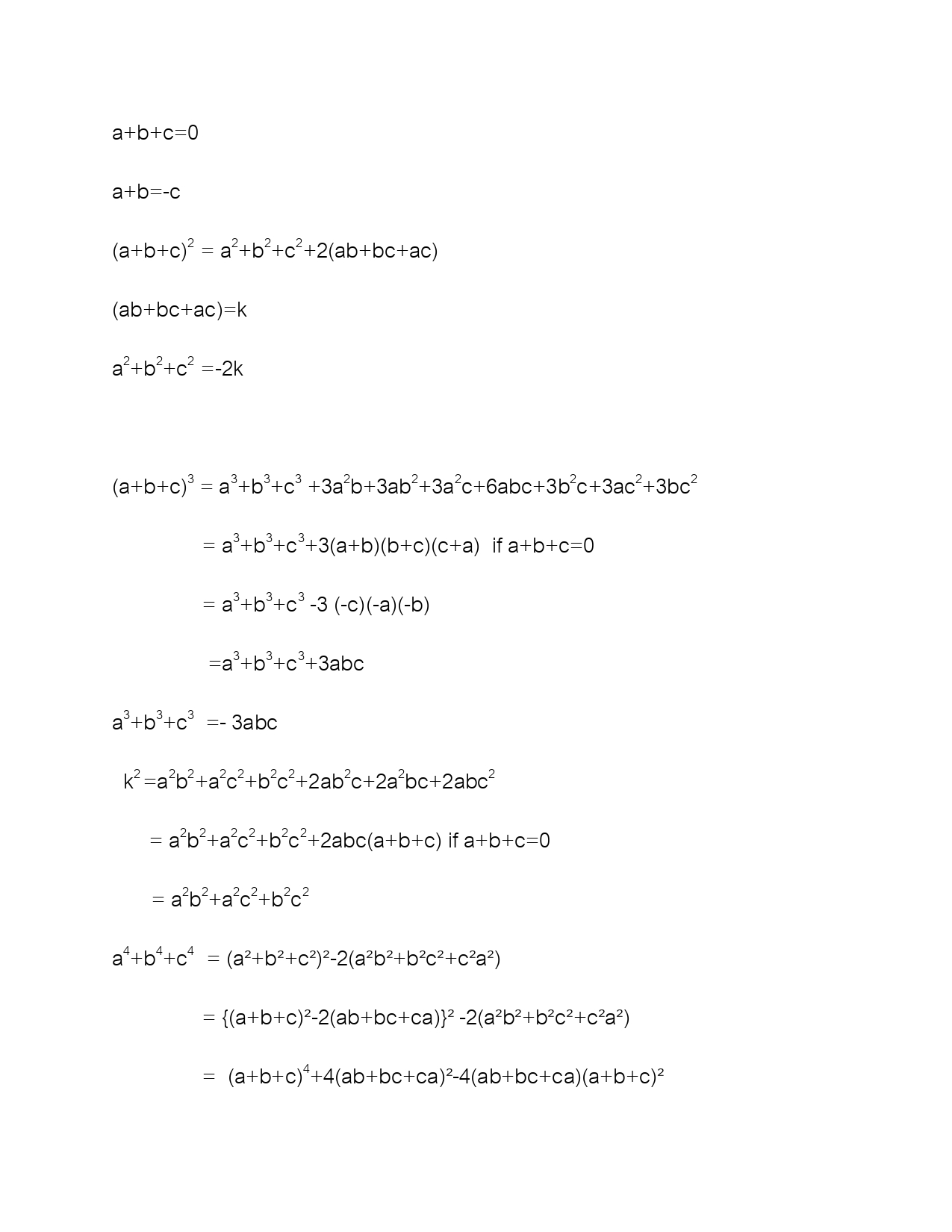 A b c 0 a 3 b 3 c 3 3abc A b c 0 a 3 b 3 c 3 3abc