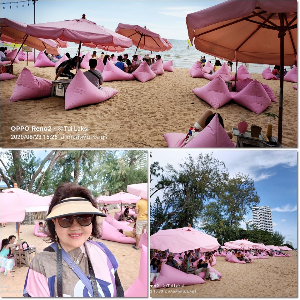 พาเที่ยว :Tutu Beach Cafe ★ ☆ @ Pattaya ริมหาดจอมเทียน คาเฟ่:สีชมพู ...