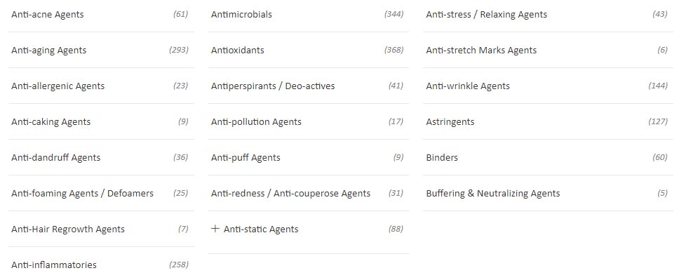 INCI name ของสารสำคัญในสกินแคร์