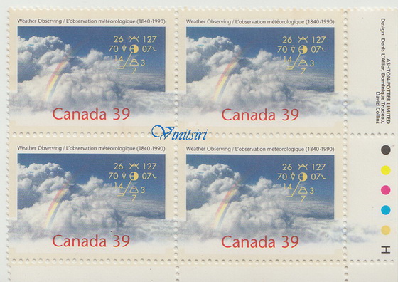 แสตมป์ Canada - Weather Observing/L'observation meteorologique (1840-1990)