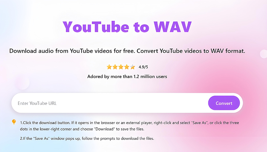 How to Convert YouTube Audio to WAV