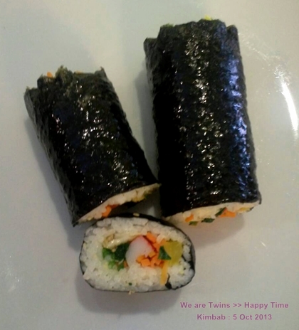 kim-bab 김밥 ข้าวห่อสาหร่ายเกาหลี