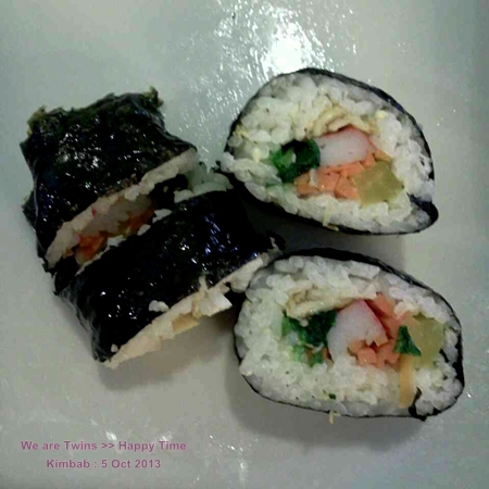 kim-bab 김밥 ข้าวห่อสาหร่ายเกาหลี